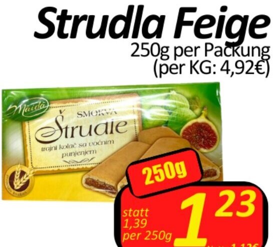 Strudla Feige 250g Angebot bei Wurstico