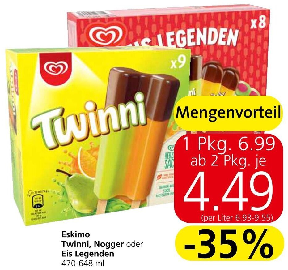 Eskimo Twinni Nogger Oder Eis Legenden 470 648 Ml Angebot Bei Spar