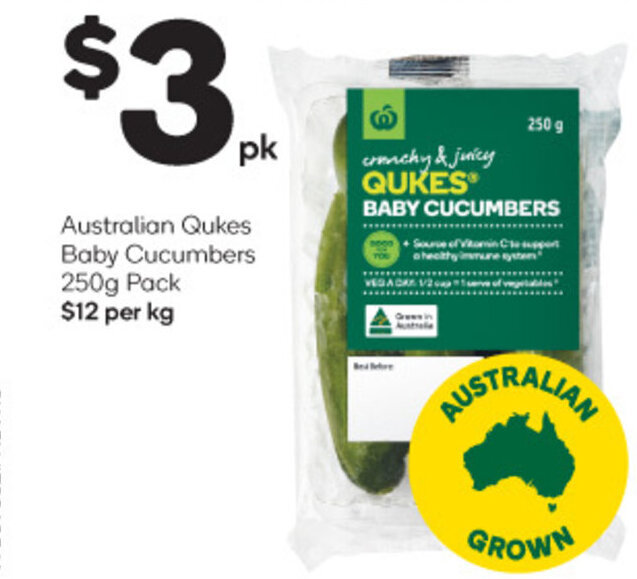 Qukes specials Woolworths – Apr 2025