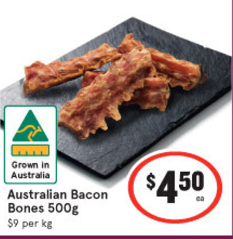 Australian Bacon Bones 500g offer at IGA
