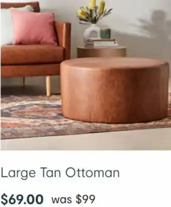 Large Tan Ottoman offer at Kmart