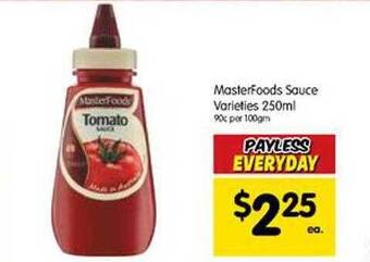 Master foods sauce offer at Spar