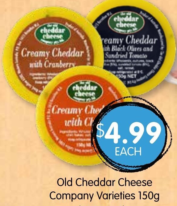 Old Cheddar Cheese Company Varieties 150g offer at Spudshed