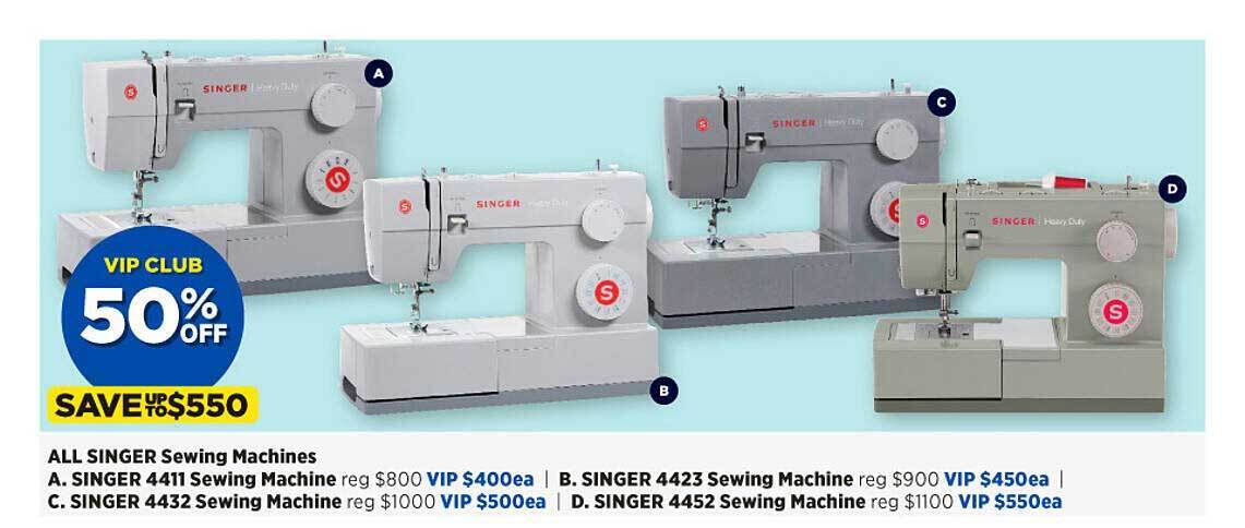 All singer sewing machines offer at Spotlight