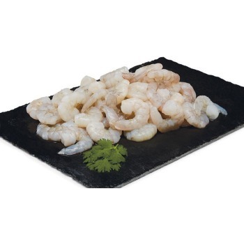 Thawed imported raw prawn meat offer at Woolworths