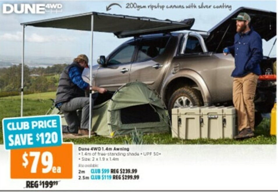 Dune 4WD 1,4m Awning offer at Anaconda