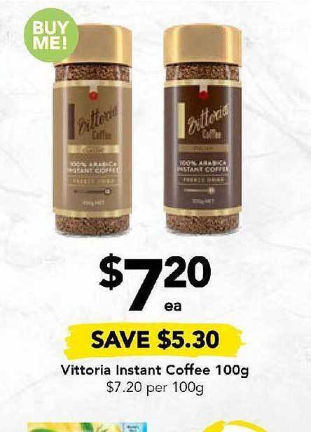 Vittoria instant cofee offer at Drakes