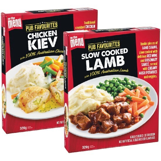 On The Menu Frozen Meals 320g Offer At Woolworths