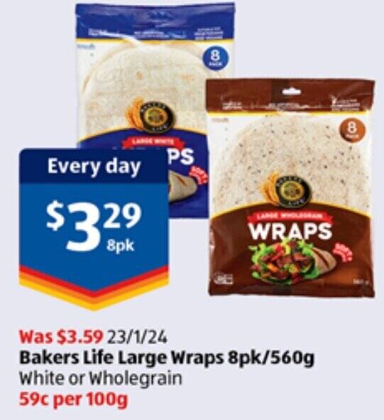 Wraps specials ALDI – June 2025