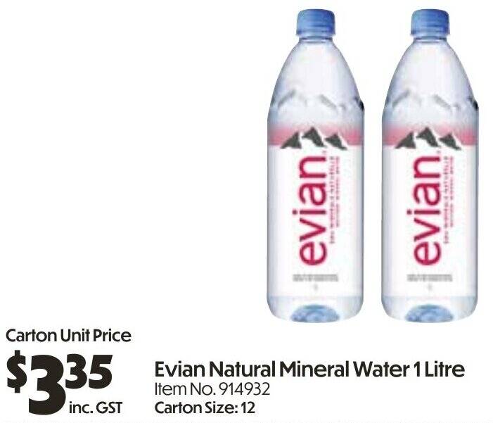 Evian specials Campbells Wholesale – May 2025