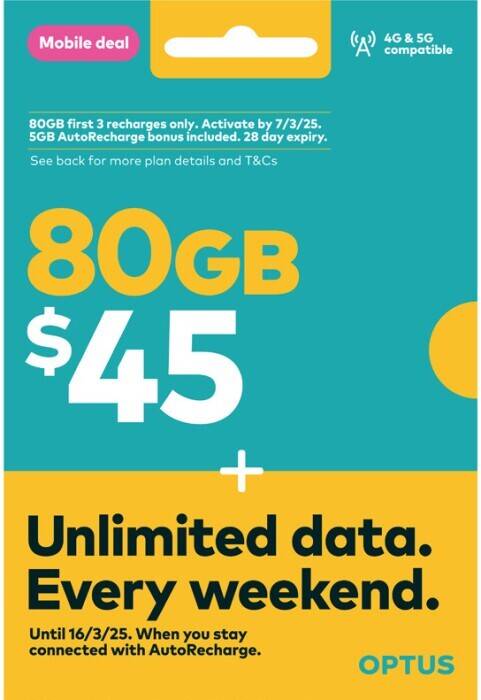 Optus SIM specials Coles – May 2025