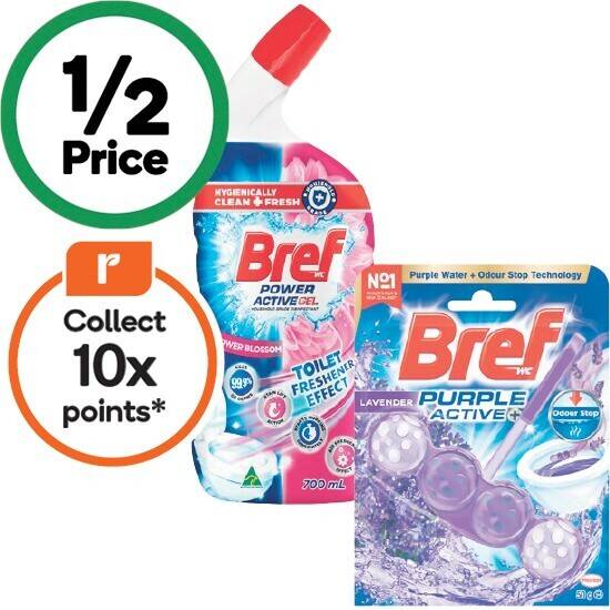 Bref Active Toilet Rim Block 50g or Active Toilet Gel 600-700ml offer ...