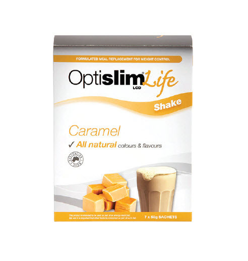 Optislim life shake caramel 50g x 7 offer at ePharmacy