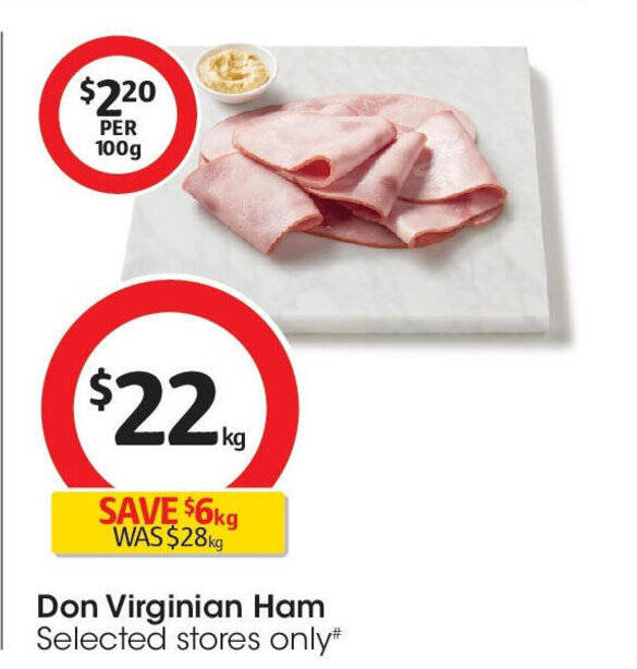 Ham specials Coles – Apr 2025