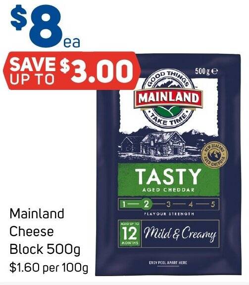 Mainland Cheese specials Foodland – May 2025