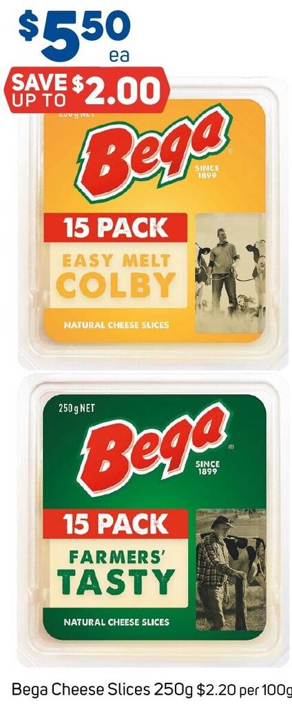 BEGA CHEESE SLICES specials Foodland – May 2025
