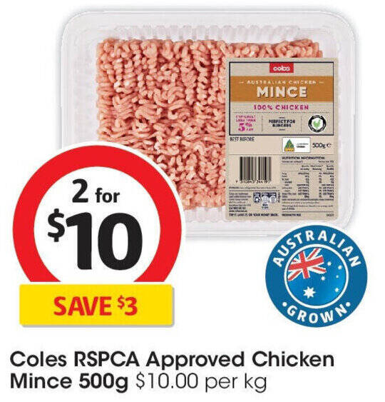 Mince specials Coles – May 2025