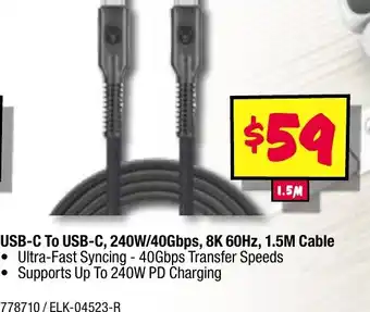 Usb-c to usb-c offer at JB Hi-Fi