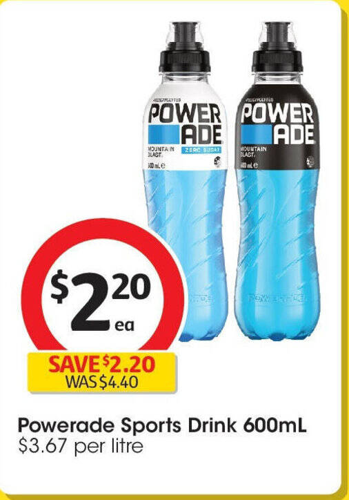 Powerade specials Coles – Sept 2025