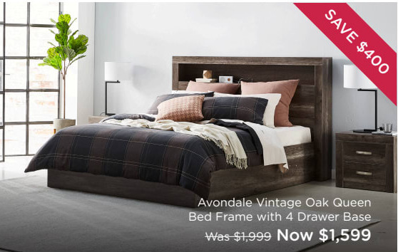 Avondale bed frame with 4 drawer base store