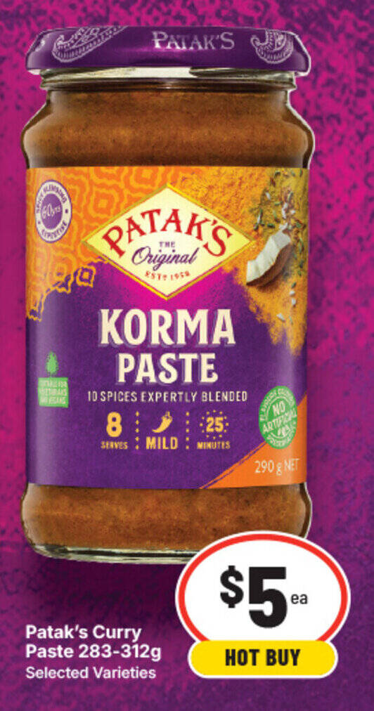 Curry paste specials IGA – Jan 2026