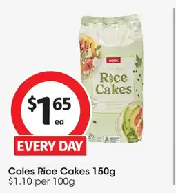 Rice cakes specials Coles – Jan 2026