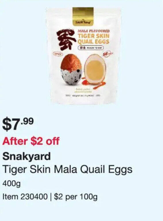 Tiger specials Costco – Jan 2026