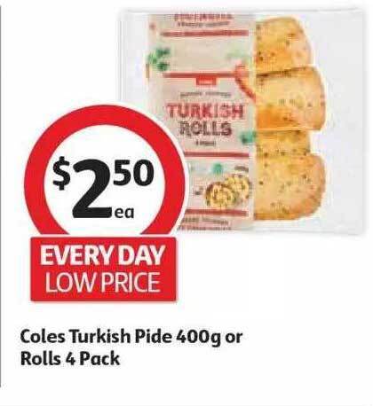 TURKISH ROLLS specials Coles – May 2025