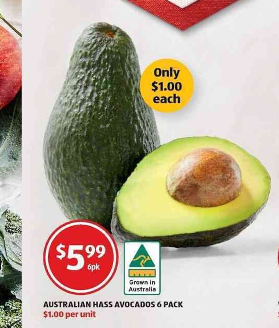 Australian Hass Avocado 6 Pack offer at ALDI