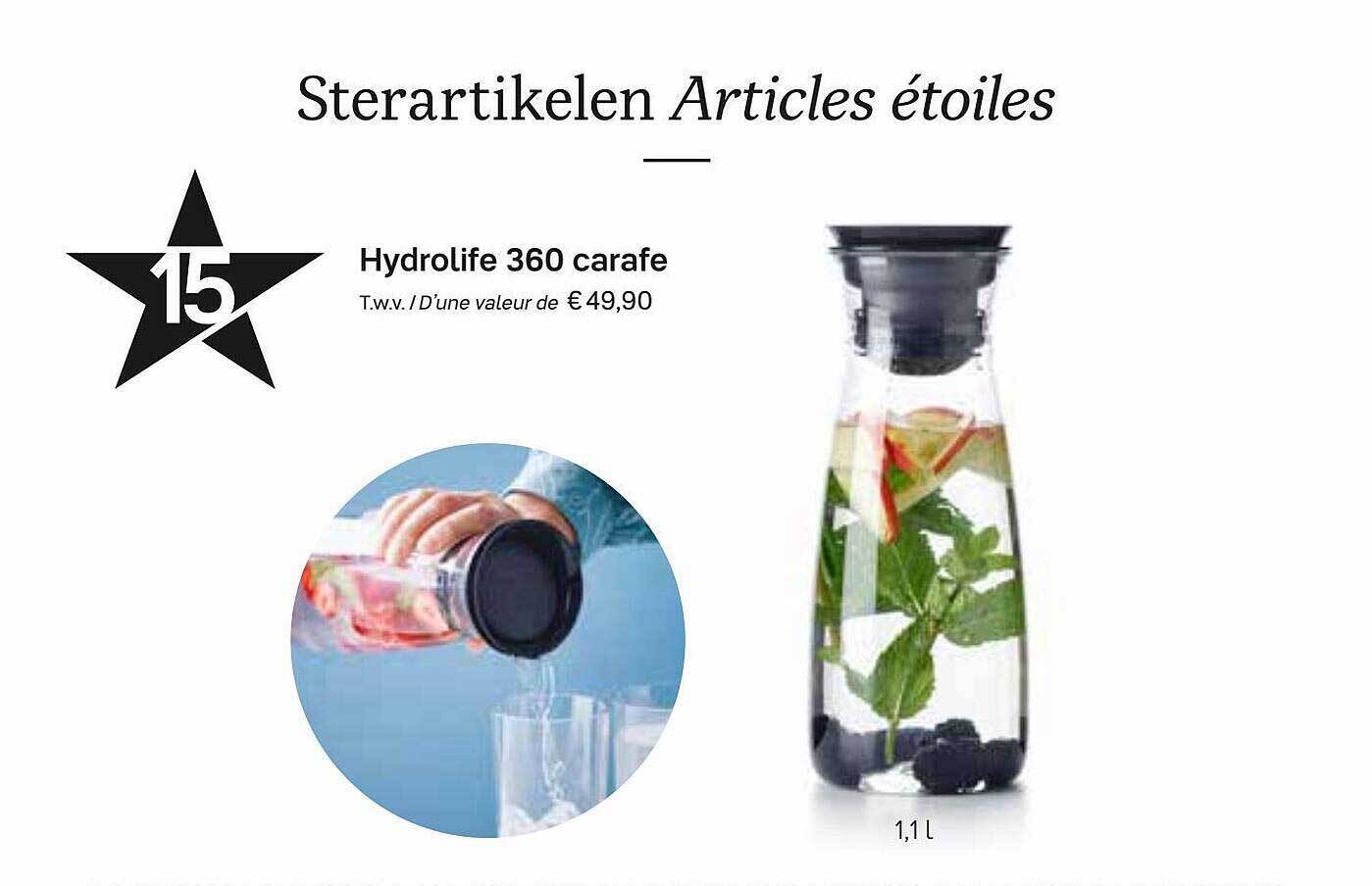 Hydrolife 360 Carafe promotie bij Tupperware