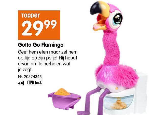 Gotta go flamingo promotie bij Fun