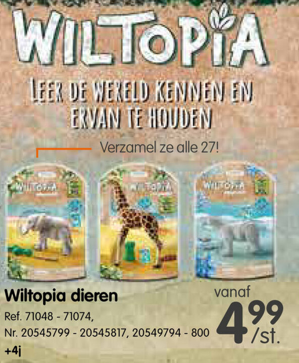 Wiltopia dieren promotie bij Fun