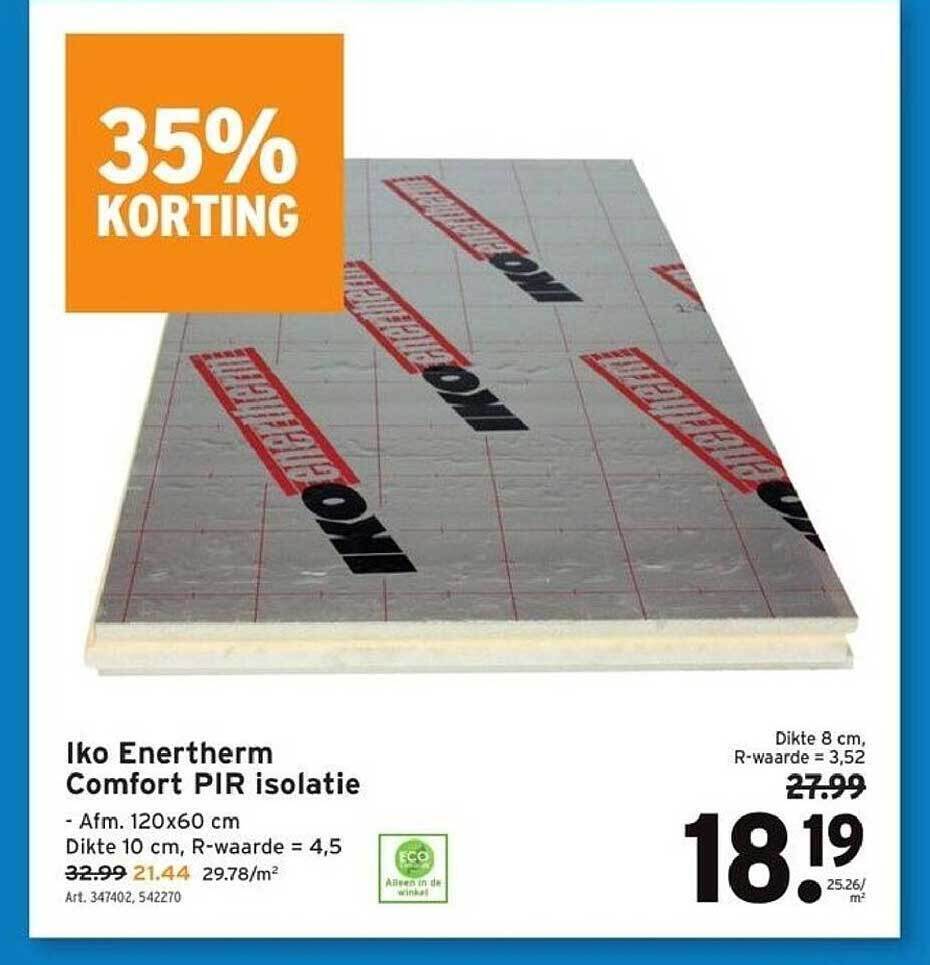 Iko enertherm comfort pir isolatie promotie bij GAMMA