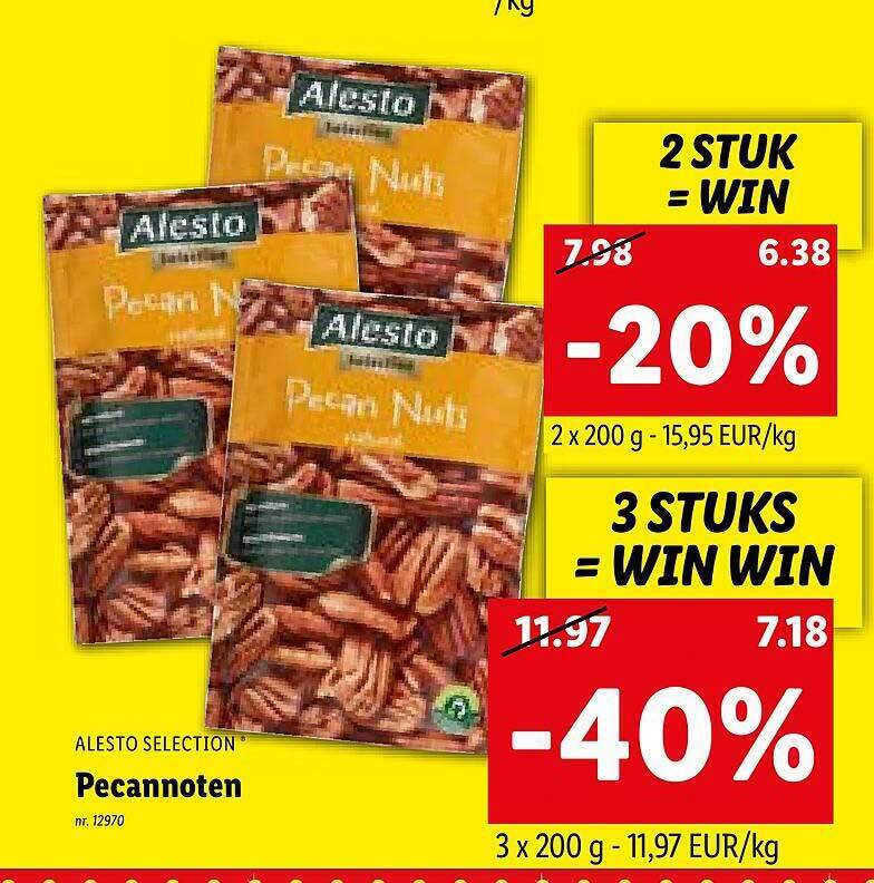 Alesto selection pecannoten promotie bij Lidl