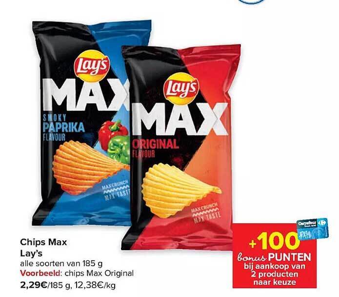 Chips max lay's promotie bij Carrefour