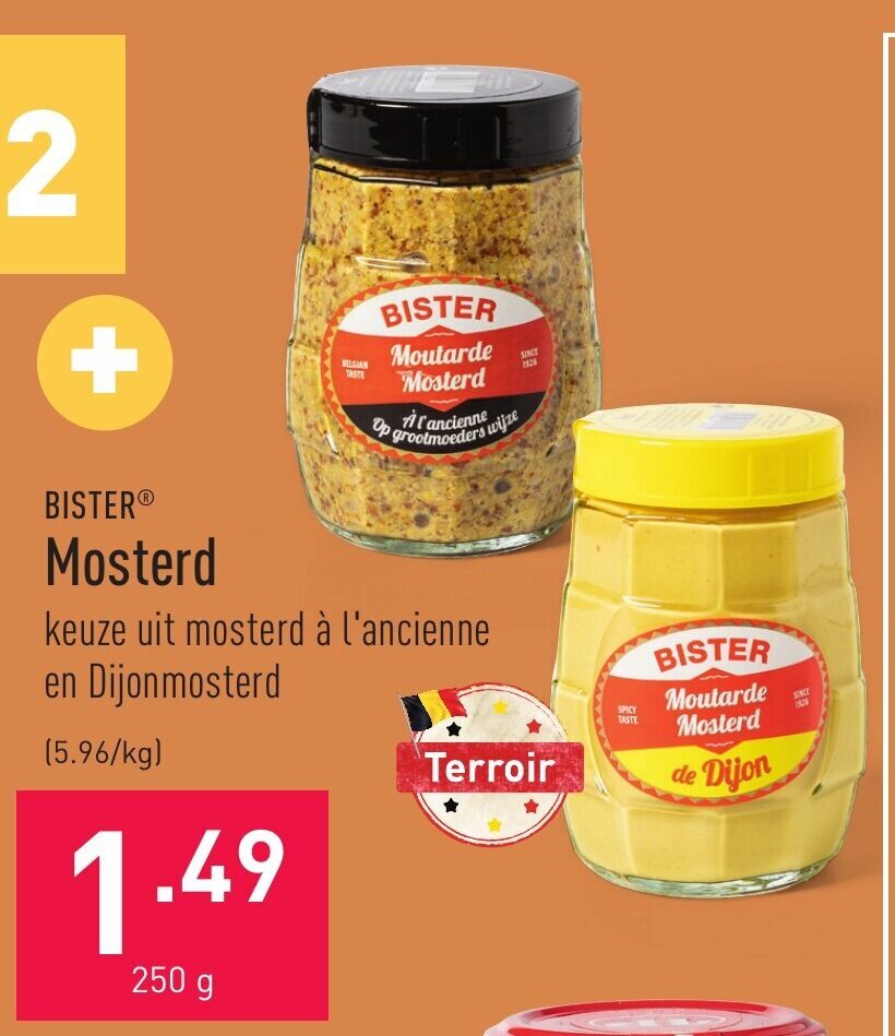 Bister Mosterd 250g promotie bij ALDI