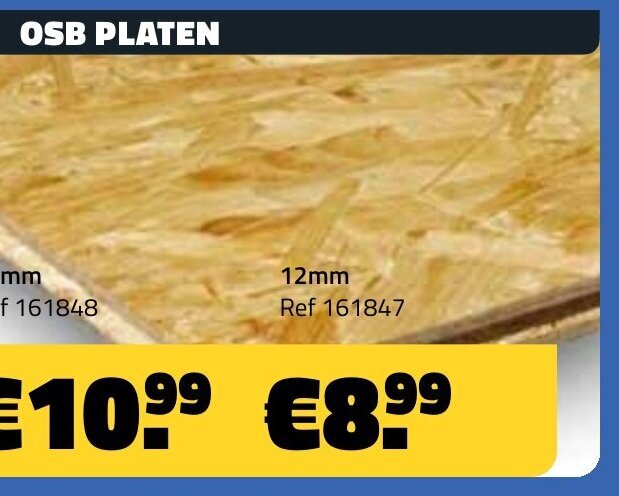 OSB platen 12mm ref 161847 promotie bij Bouwcenter Frans Vlaeminck