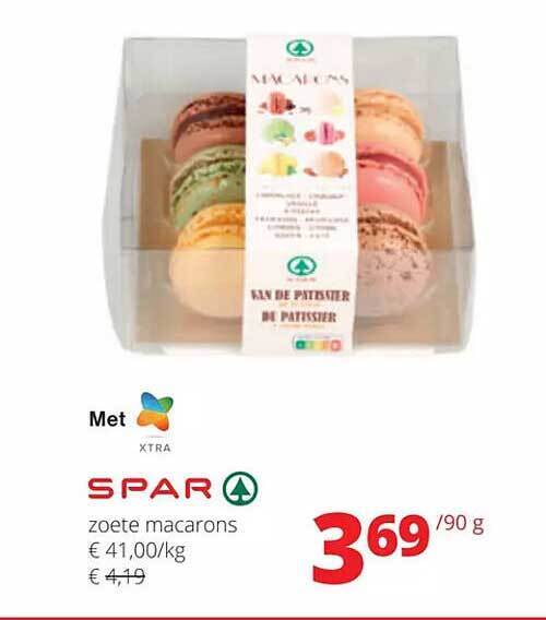Zoete macarons promotie bij Spar Colruyt