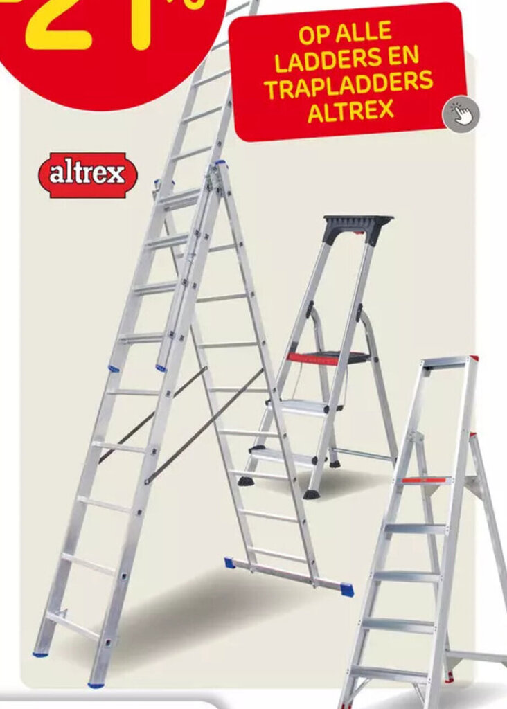 Altrex Ladders en trapladders promotie bij Brico