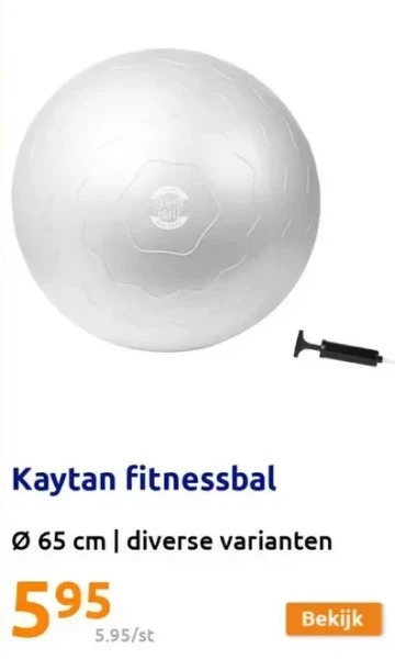 Kaytan fitnessbal promotie bij Action