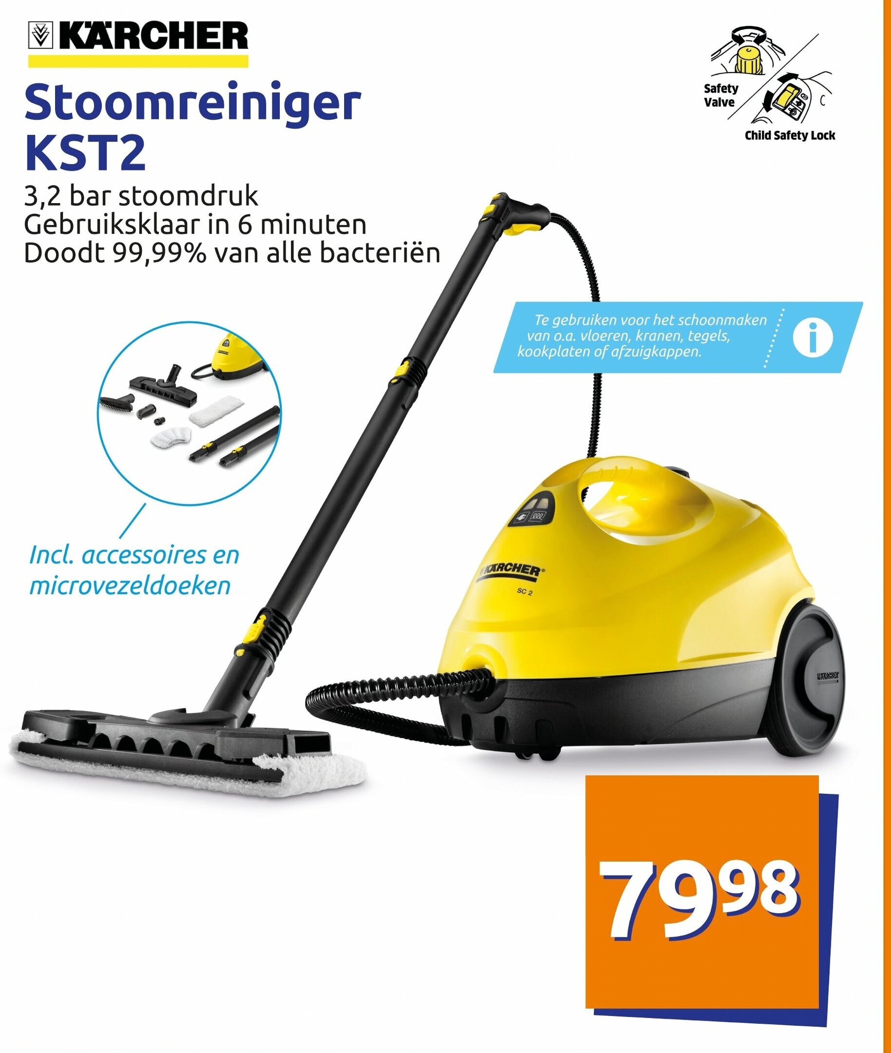 Karcher Stoomreiniger KST2 promotie bij Action