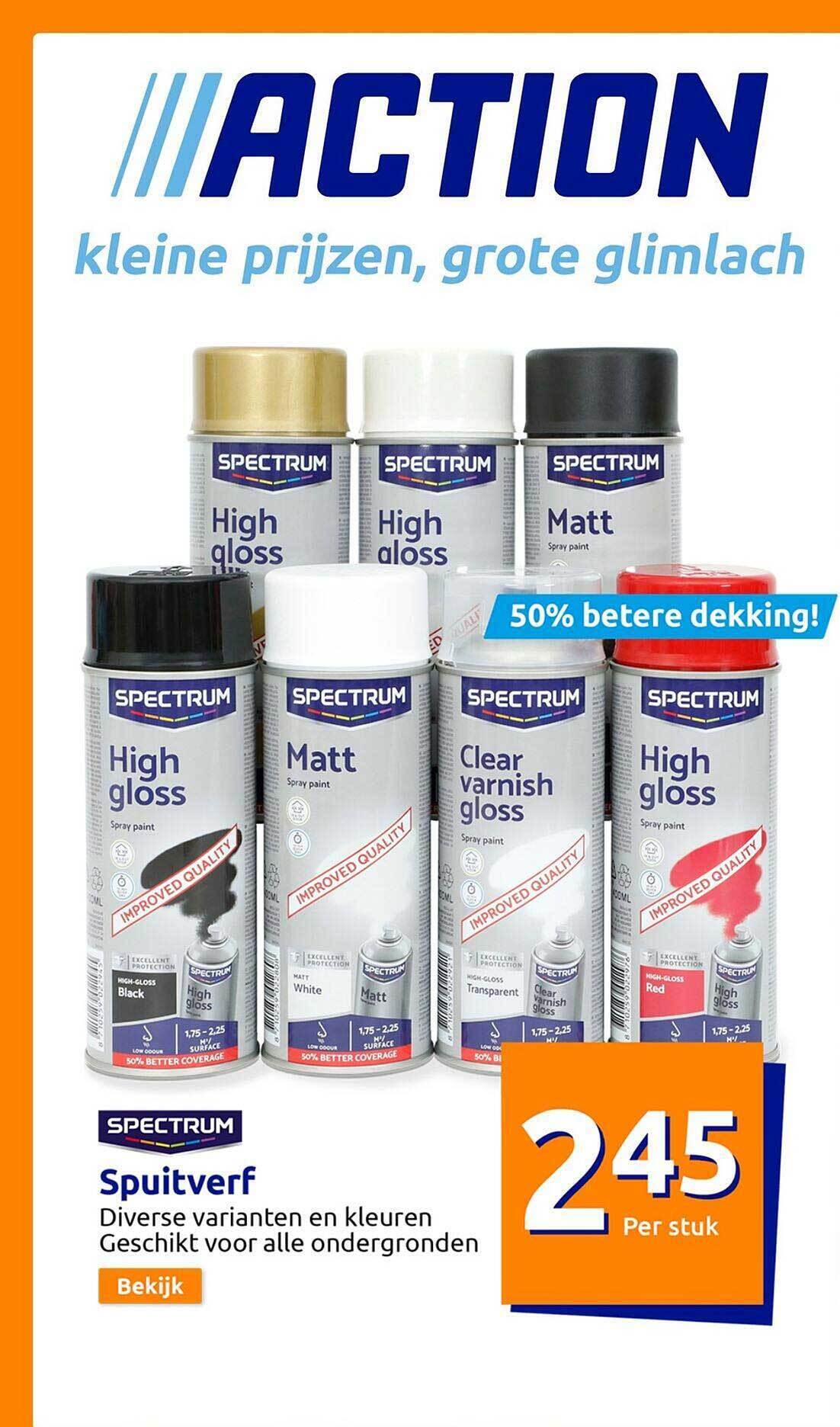 Spuitverf promotie bij Action