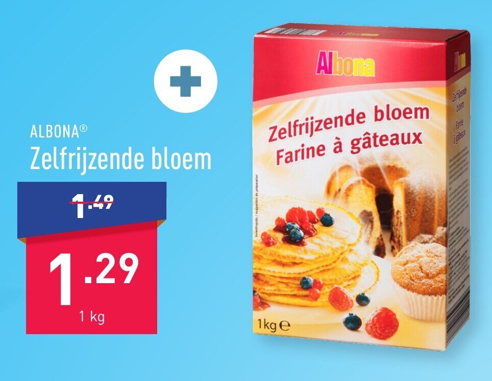 Albona Zelfrijzende bloem 1kg promotie bij ALDI
