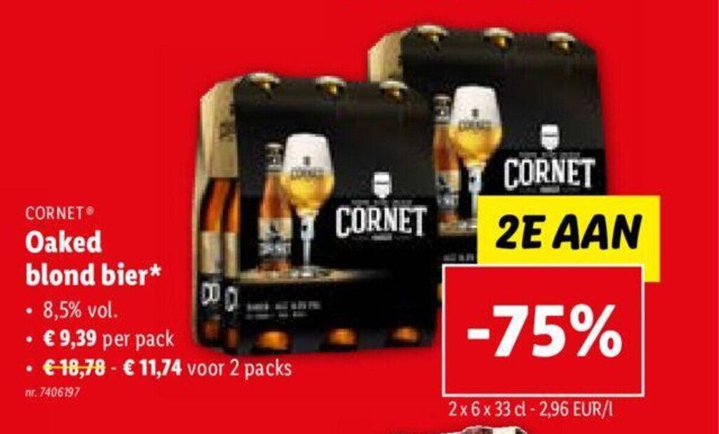 CORNET® Oaked blond bier* promotie bij Lidl