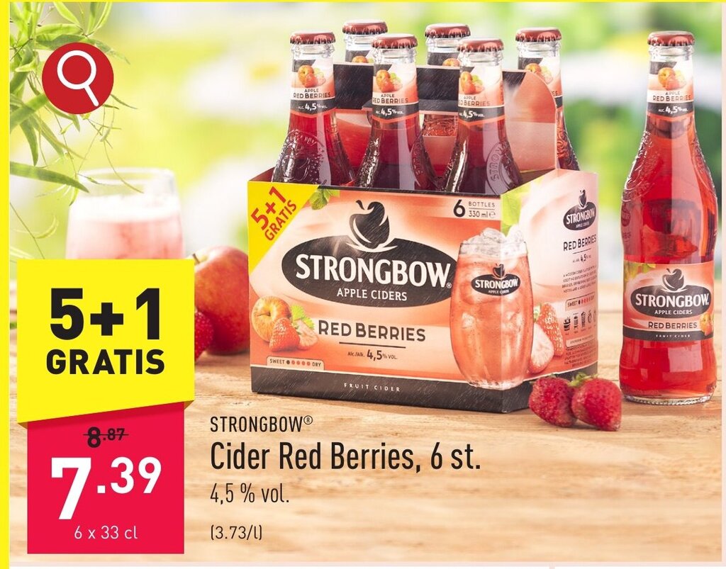 STRONGBOW Cider Red Berries, 6 st. promotie bij ALDI