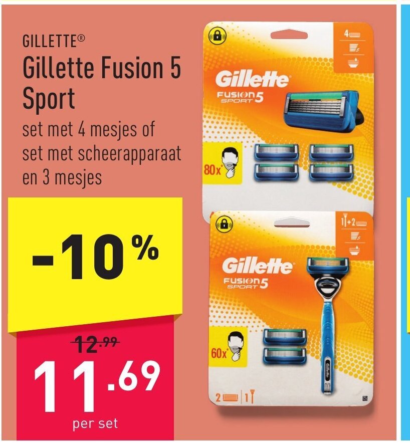 GILLETTEⓇ Gillette Fusion 5 Sport promotie bij ALDI