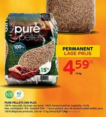 Pure pellets din plus promotie bij Brico