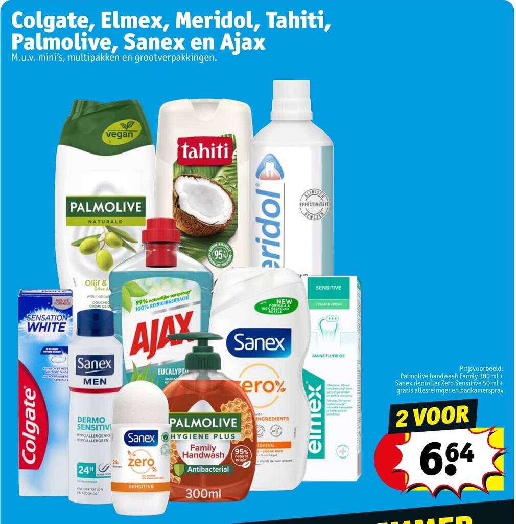 Colgate, Elmex, Meridol, Tahiti, Palmolive, Sanex en Ajax promotie bij ...