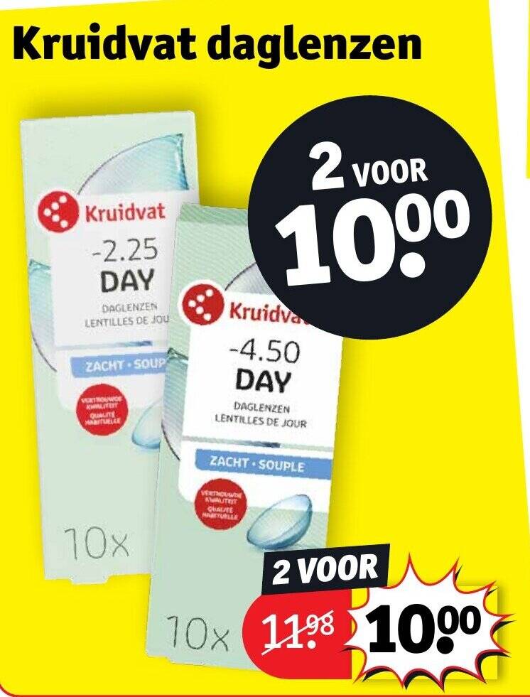 Kruidvat daglenzen promotie bij Kruidvat