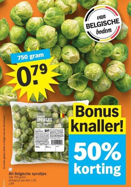 Ah belgische spruitjes promotie bij Albert Heijn